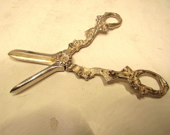 Victorian Silver Plated Grape Scissors - Grape Shears - Mapplin and ...