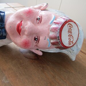 Coca Cola Sprite Boy Advertisement Coke Piggy Bank Cast Iron Coin Bank ...