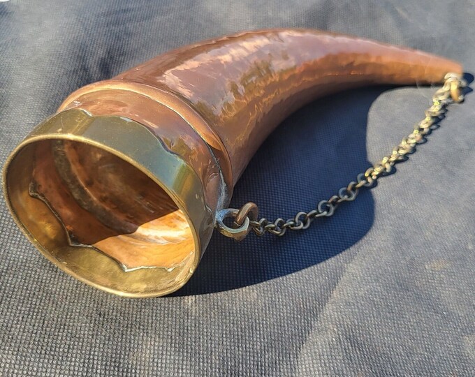 Antique Brass Copper Horn Old Horn With Chain - Etsy