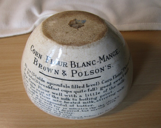Antique Ironstone Brown and Polsons Corn Flour Blanc Mange Mould, Jelly ...