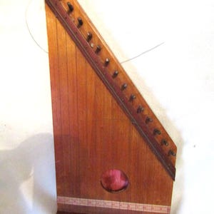 Antique Zither - Musical Harp - With 5 Tunes Included - Acoustic ...