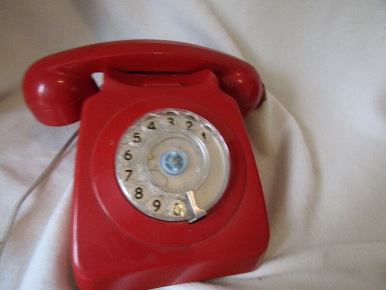 Vintage Red Telephone - Communications - Landline - BT - Phone - Etsy