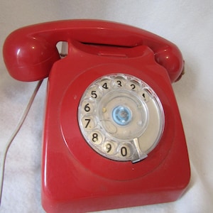 Vintage Red Telephone - Communications - Landline - BT - Phone - Etsy