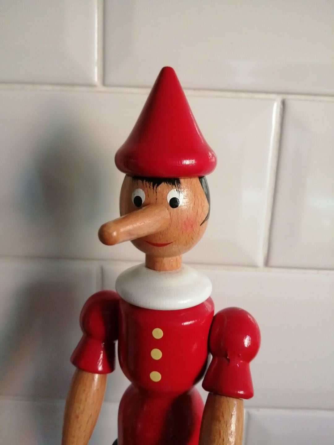 Wooden Pinocchio Figure - Pinocchio Figure Mastro Geppetto 31cm - Etsy