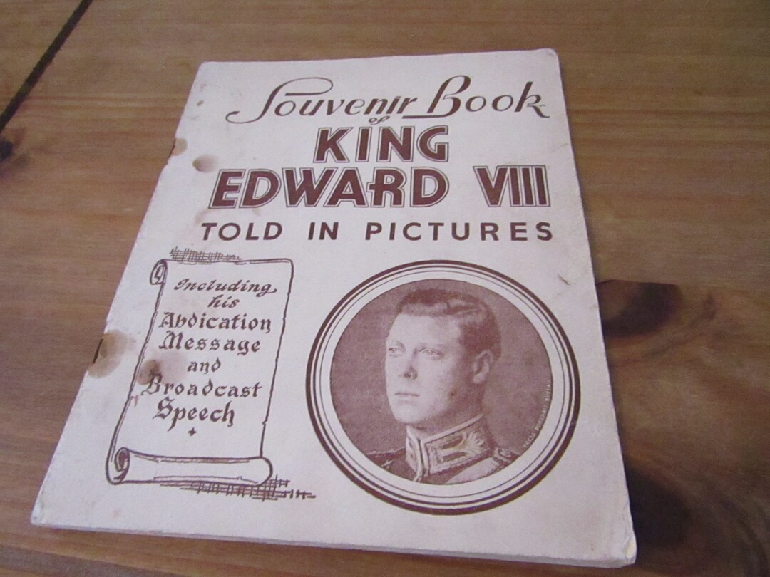 KING EDWARD V111 - Souvenir Book in Pictures 1936 - Wallace Simpson - Etsy