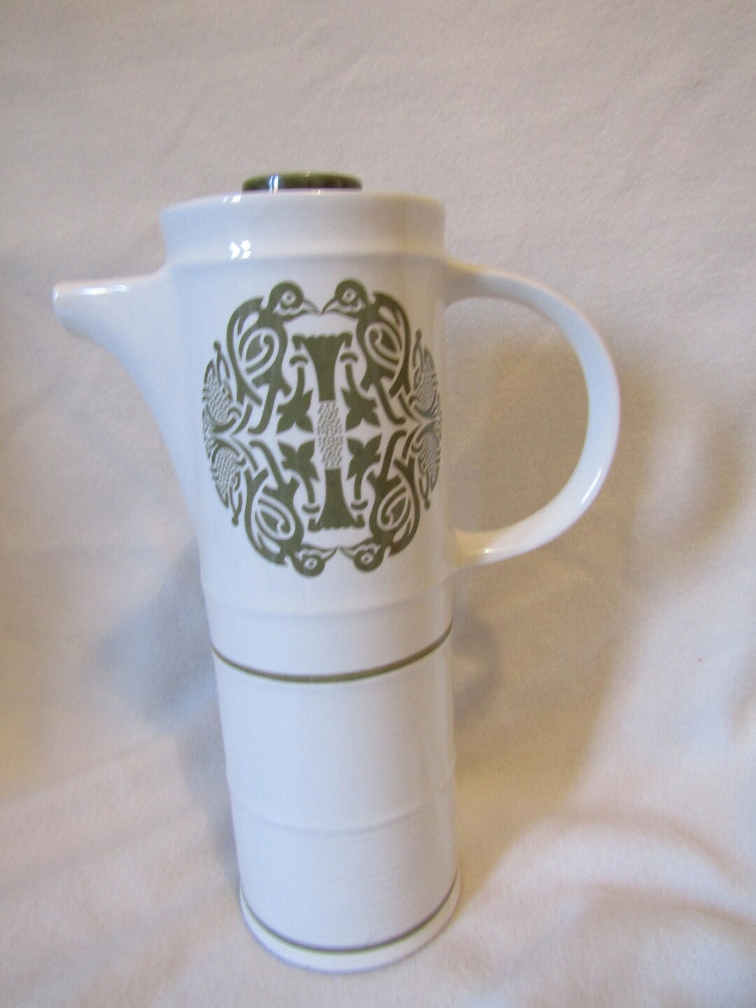 Coffee Pot - Vintage Tree of Life Coffee Pot - Irish 1960's Pottery ...