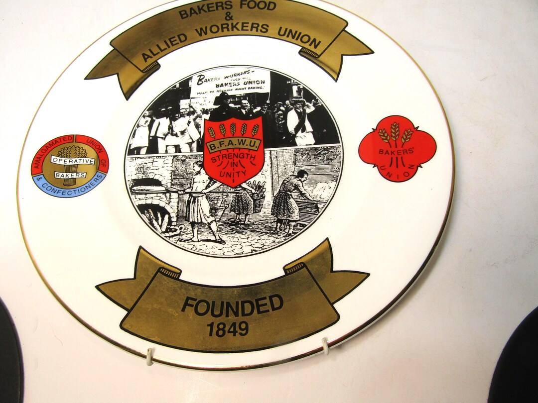 Bakers Union Commemorative Plate – UK Allied Workers, Founded 1849 - Etsy