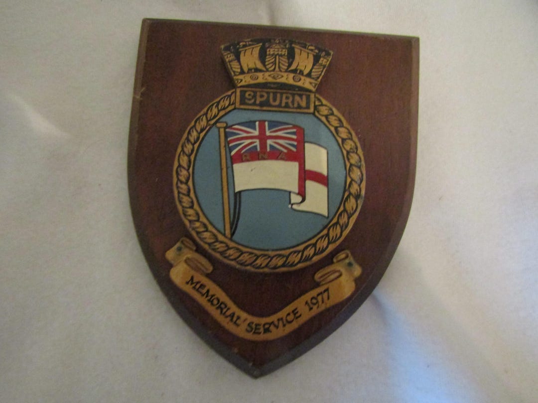 Royal Navy - RN Shield - Crest - Plaque - SPURN - Memorial Service 1977 ...