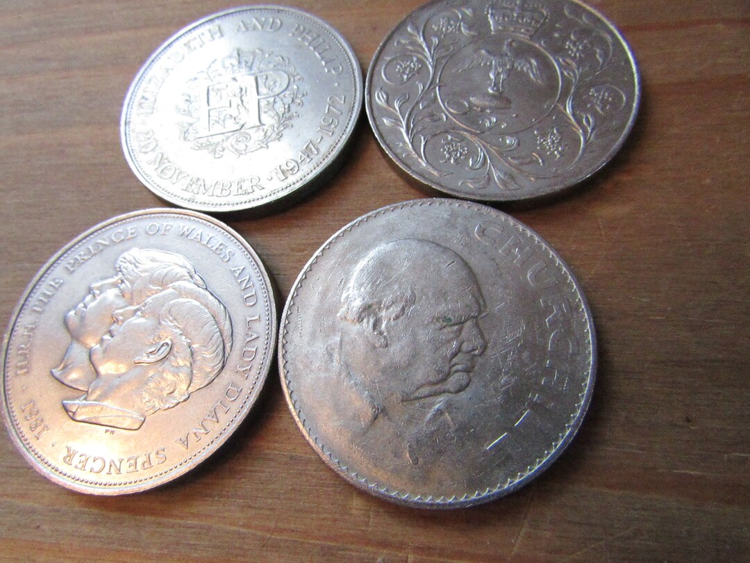 4 Crown Coins - British Currency - British Coins -collectable Coins - Etsy