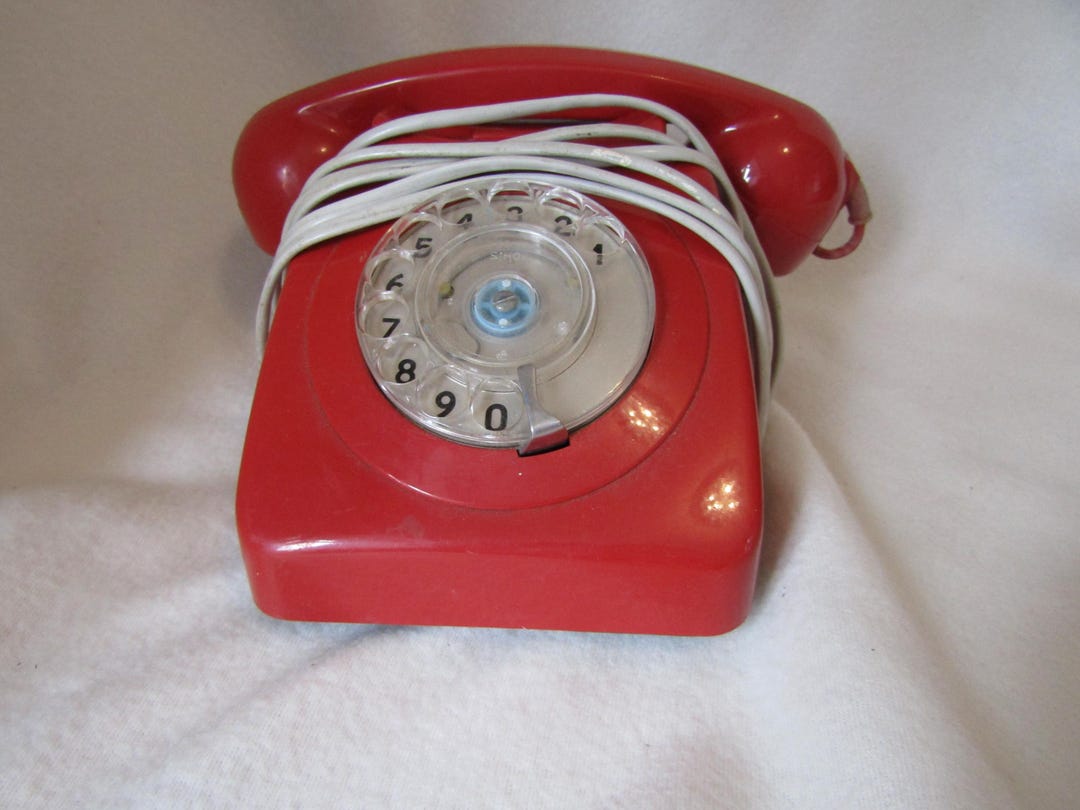 Vintage Red Telephone - Communications - Landline - BT - Phone - Etsy