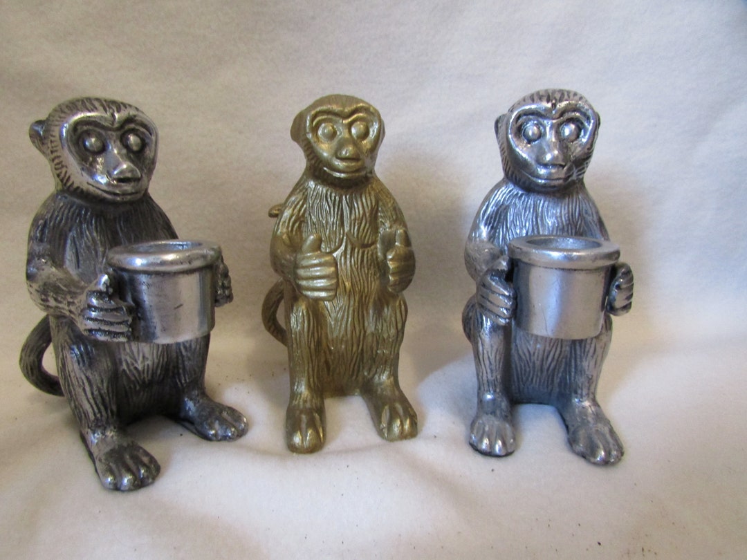 Metal Monkeys - Monkey - Animals - Figurines - Apes - Etsy