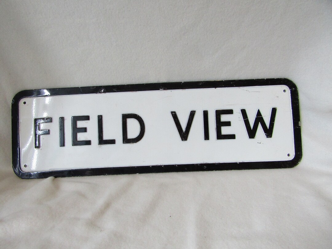 Authentic Street Sign - Field View = Metal Sign - Etsy