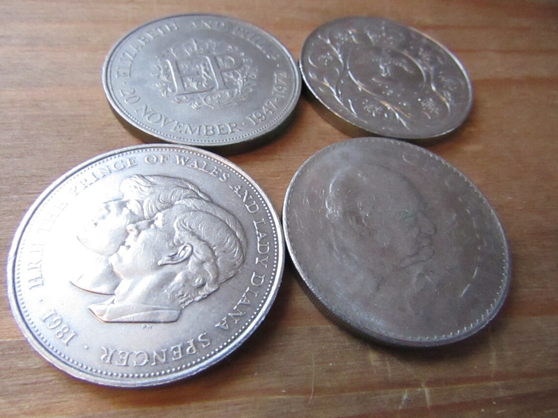 4 Crown Coins British Currency British Coins collectable - Etsy