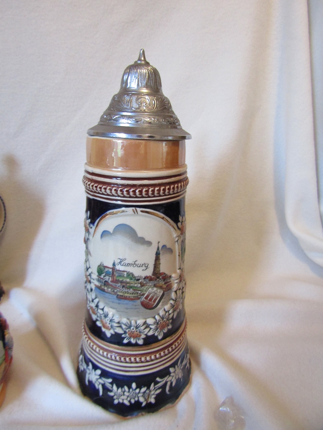 Stein - Stunning Large German Vintage Stein - Hamburg - Muscial Stein ...