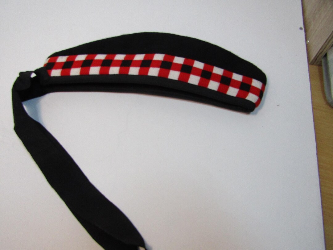 Scottish Glengarry Hat - Military Scotland - Red White Black Dicing ...