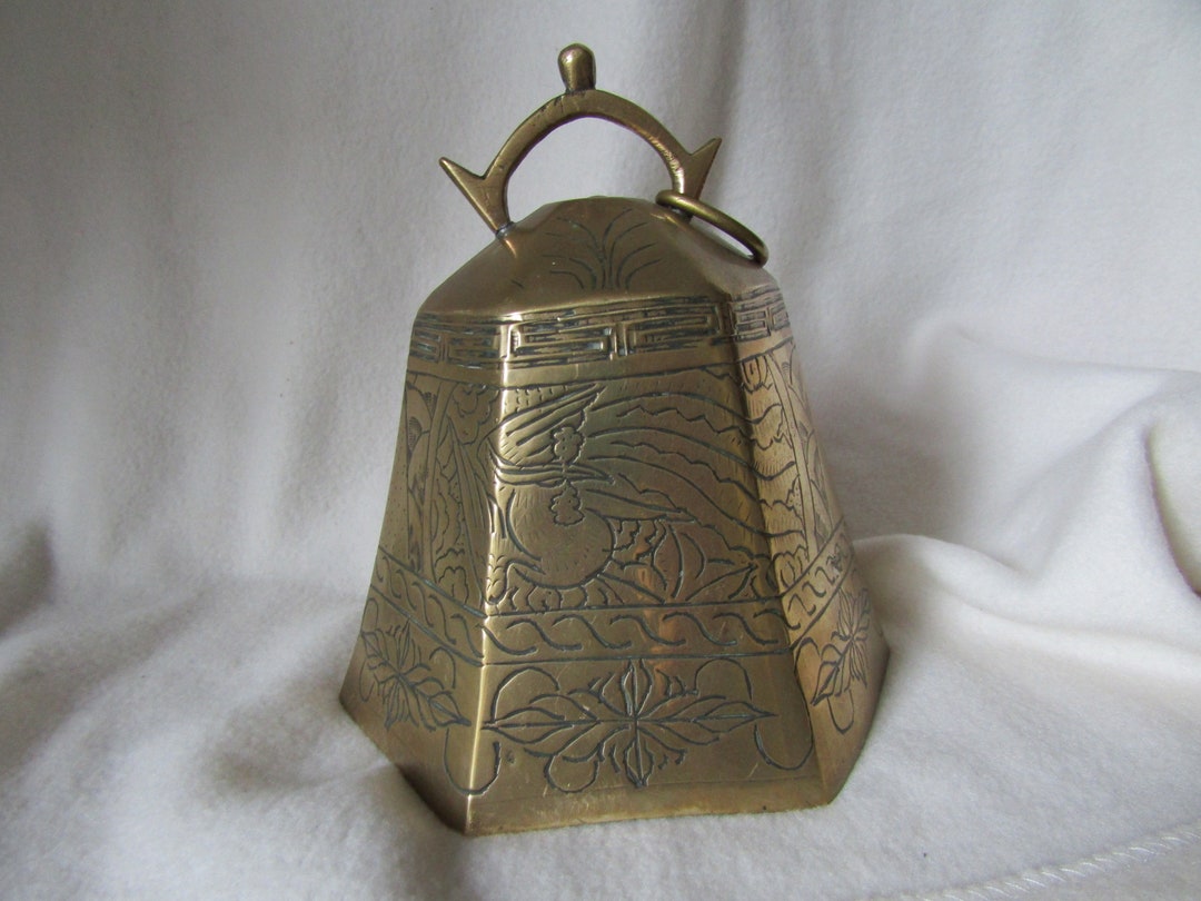Thai or Chinese Temple Bell Brass With Clanger - Etsy