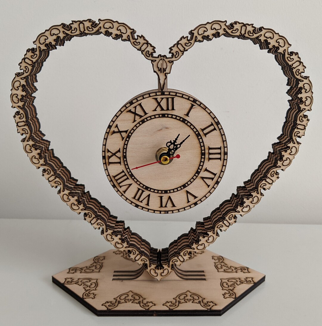 Heart Clock (digital Files) - Etsy