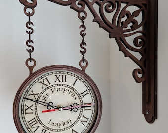 Vintage Copper/golden Dual Side Victoria Station Dial Metal Carving ...