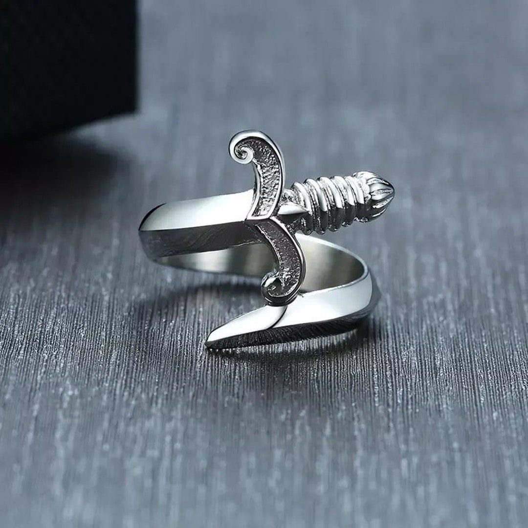 Dagger Ring Sword Ring Silver Ring Mens Ring Rings for Men Black Friday ...
