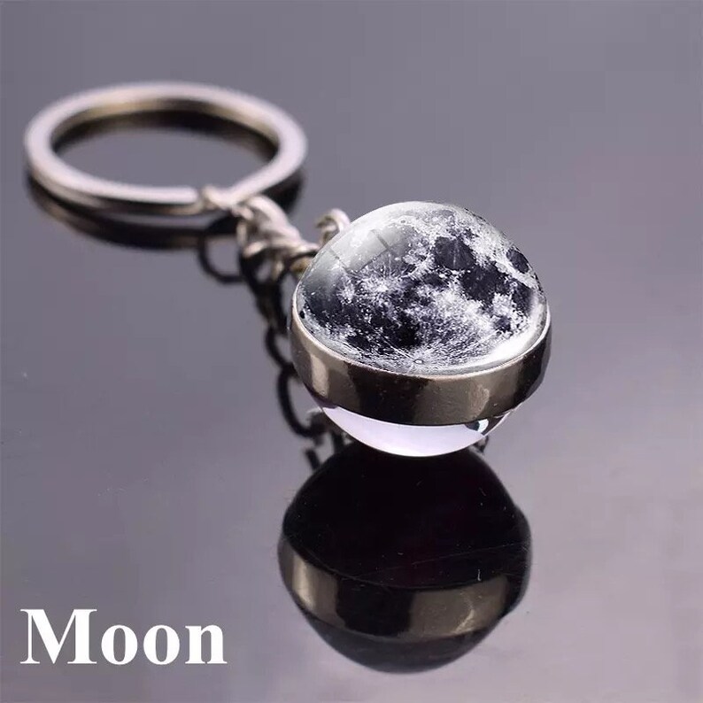 Key Chain Planet Ring Keyring Sun Ring Moon Ring - Etsy UK