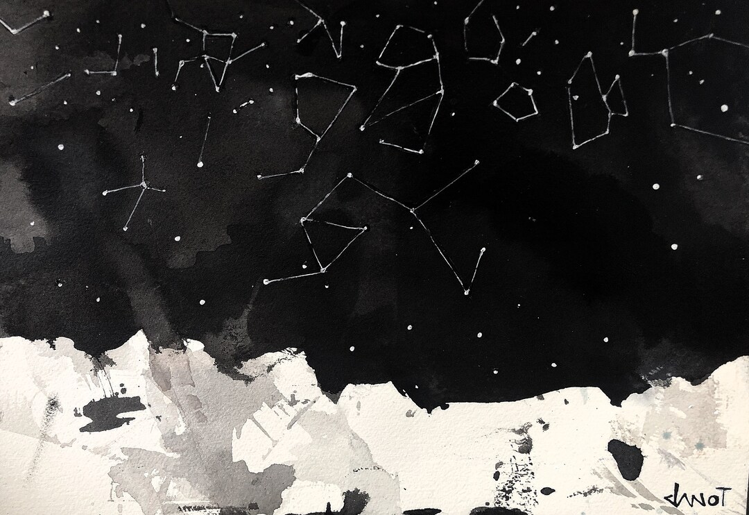 Constellations [original Drawing] [art Painting, Made With Ink and ...
