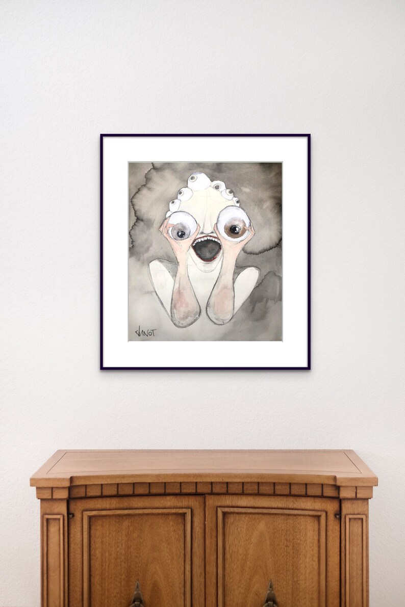 The Seer [original Drawing] [art Painting, Watercolor and Acrylic] - Etsy