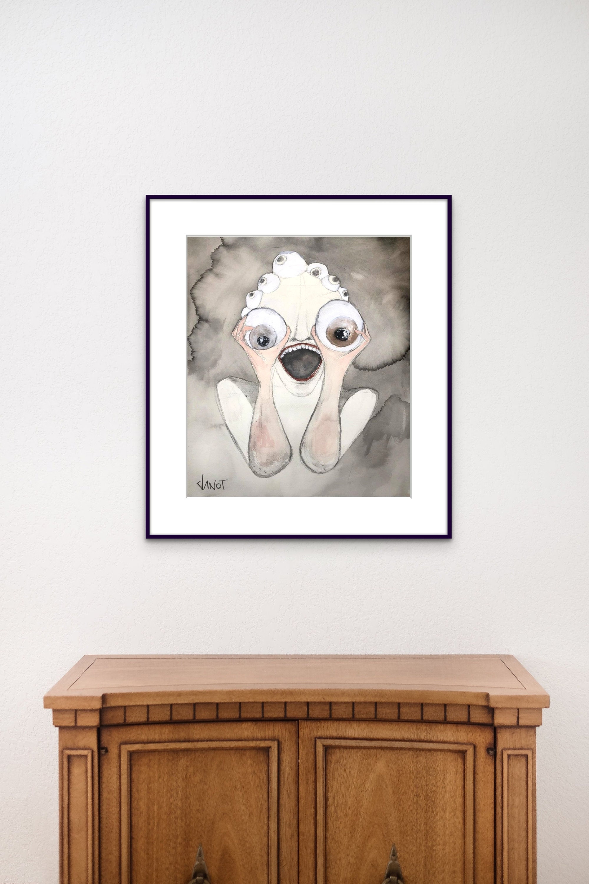 The Seer [original Drawing] [art Painting, Watercolor and Acrylic] - Etsy