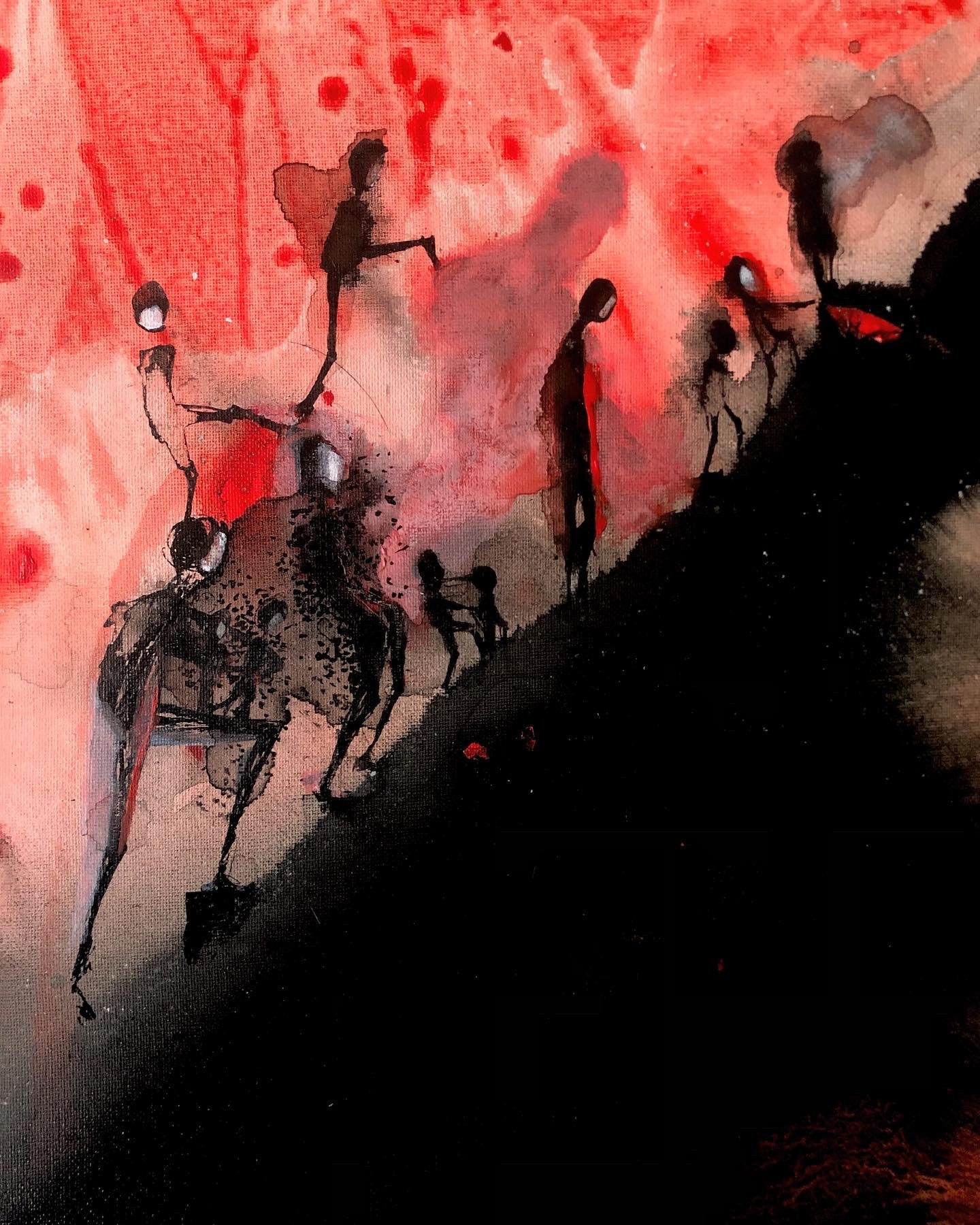 Hell [original Art Painting on Canvas] - Etsy