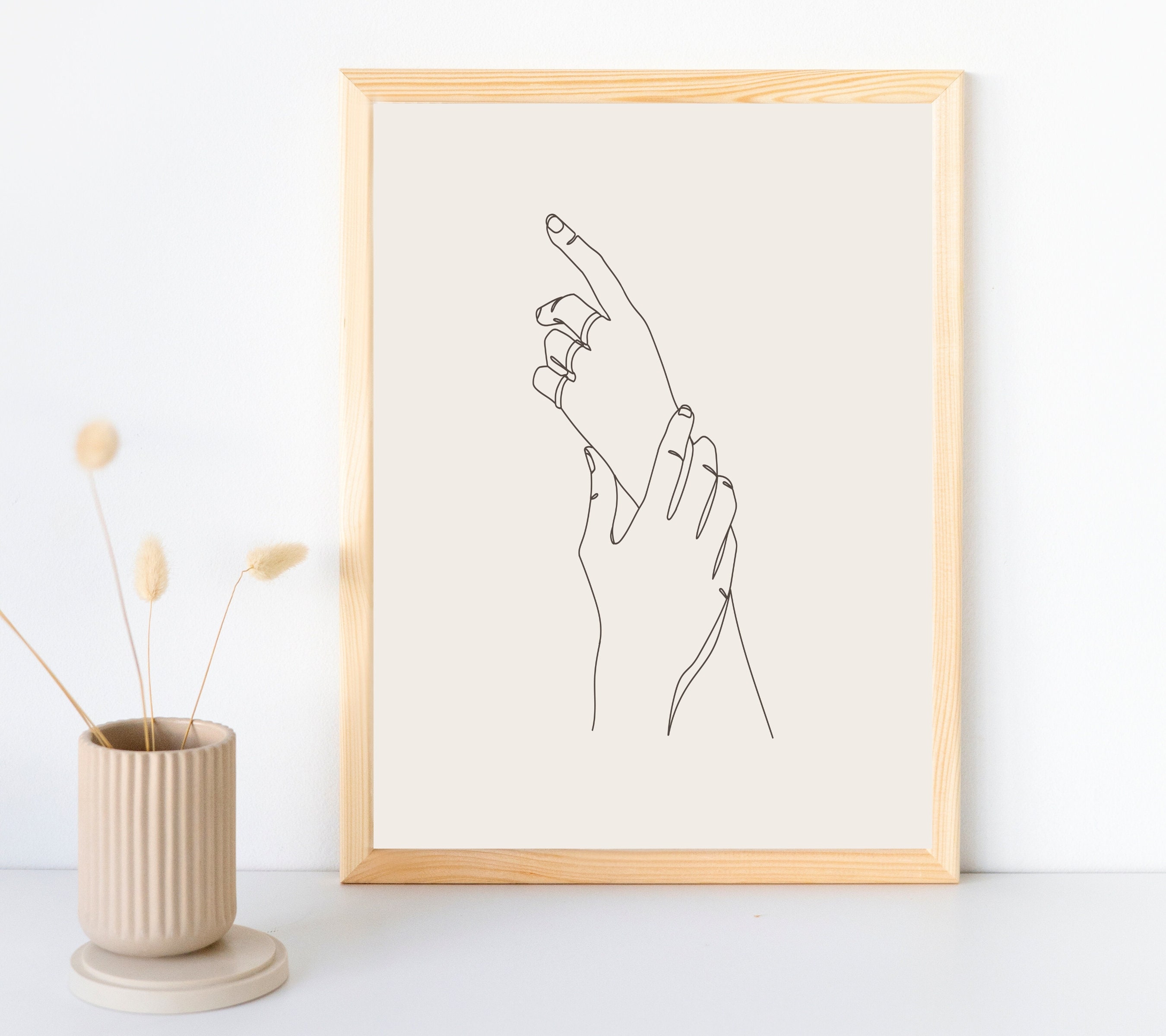 Woman HANDS LINE ART Print, Woman Love Line Art, Single Drawing ...