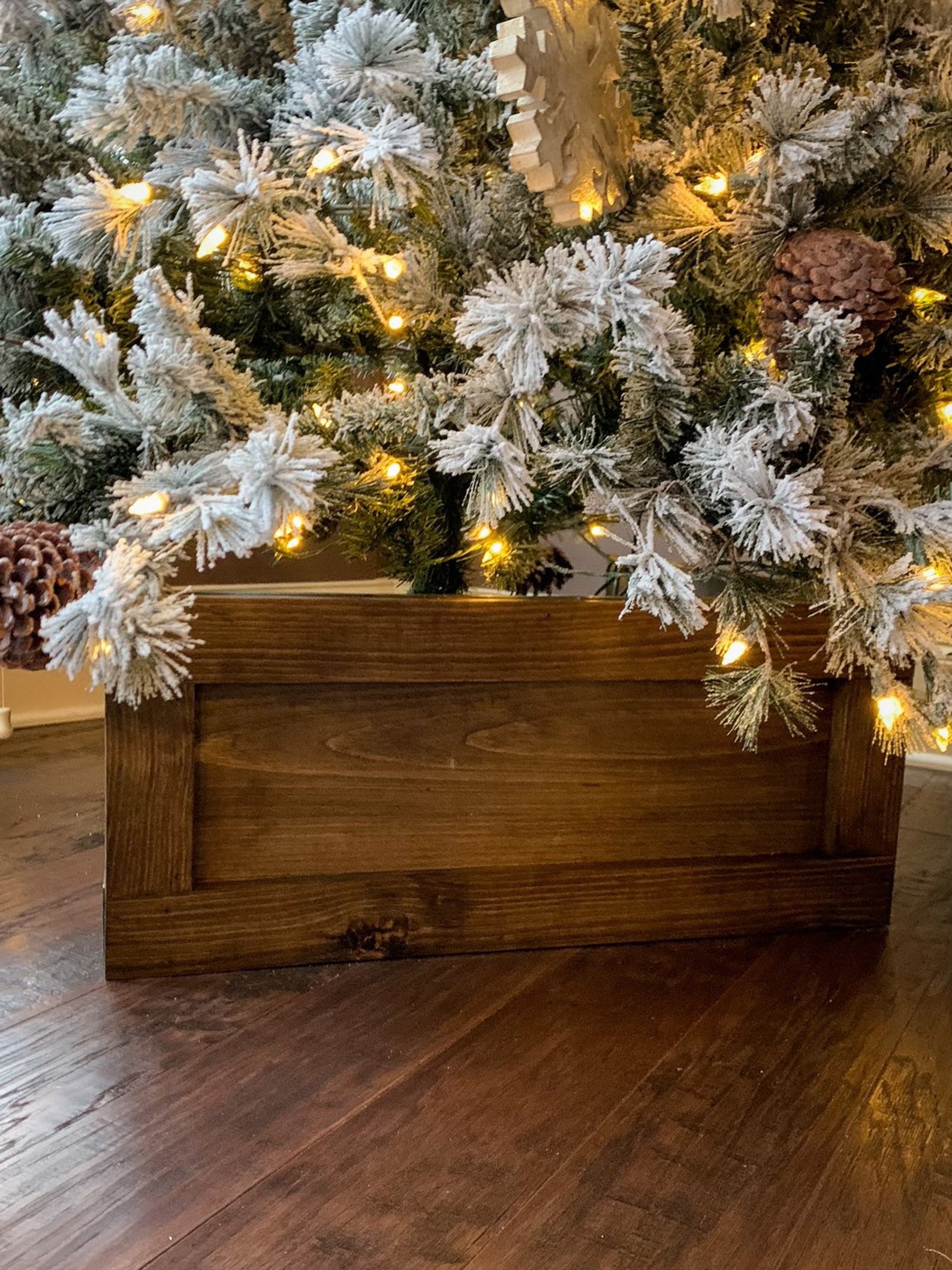 Folding Wooden Christmas Tree Box, Tree Skit, Farmhouse Christmas Box ...