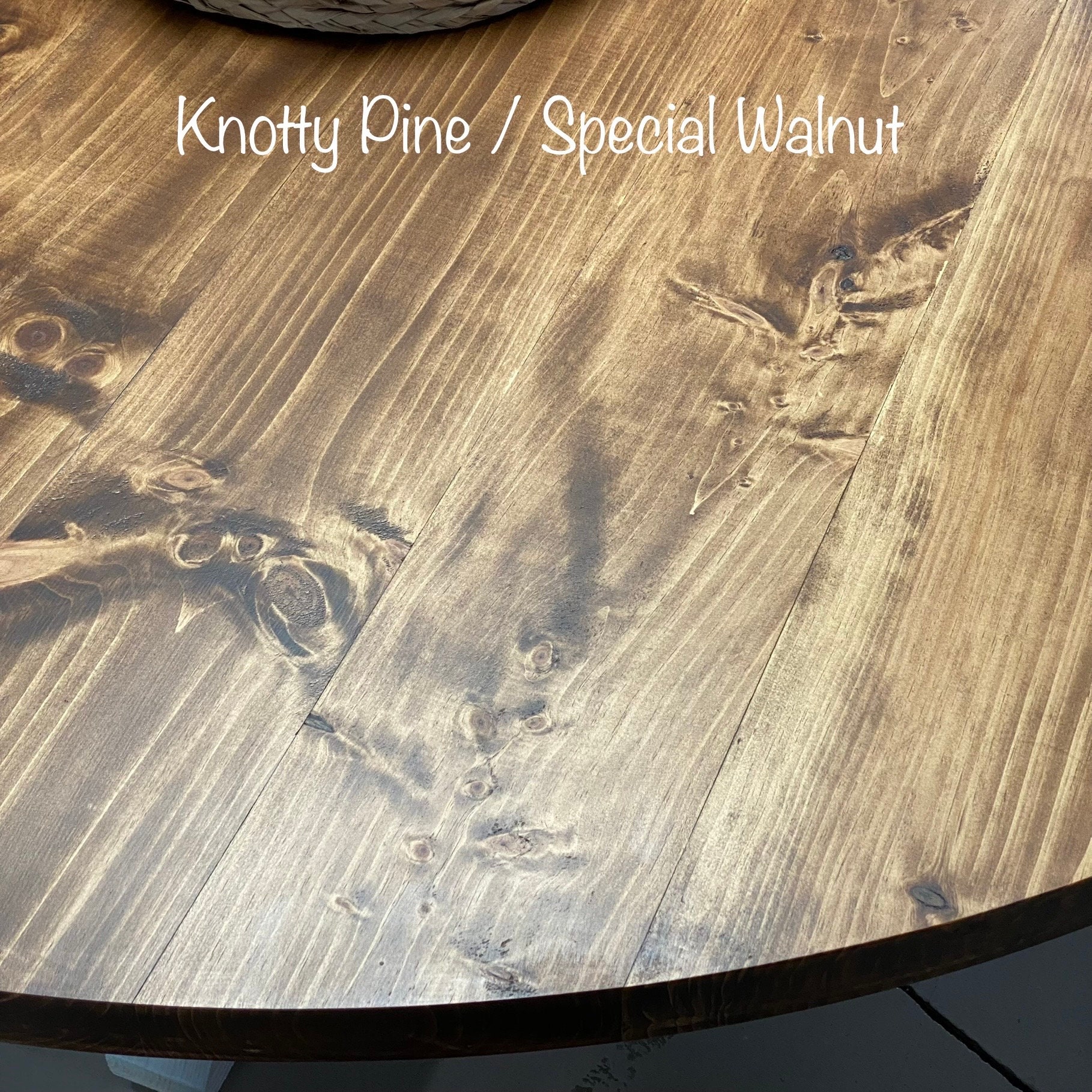 Grayson Round Farmhouse Table, Handmade Furniture, Solid Wood Table ...