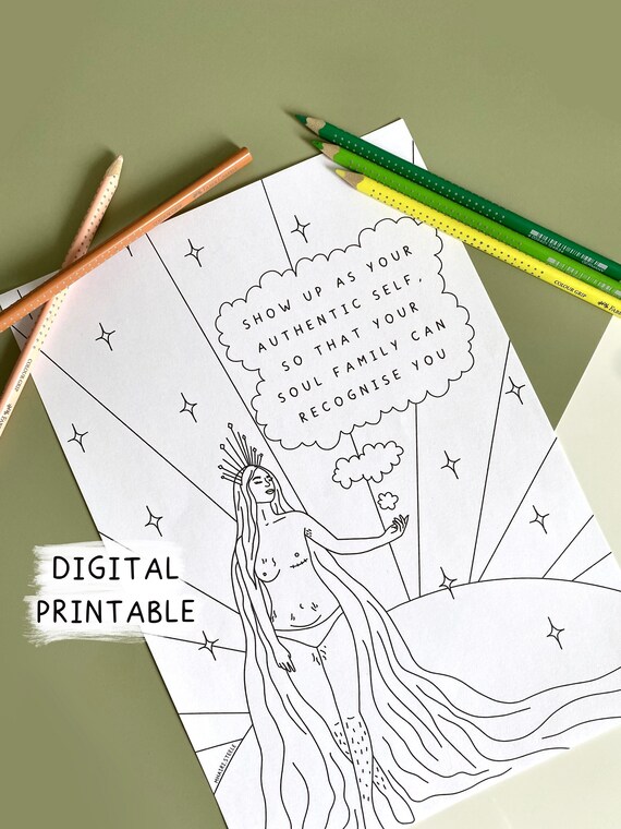 SOUL FAMILY Digital Printable Colouring Sheet A4 A5 - Etsy