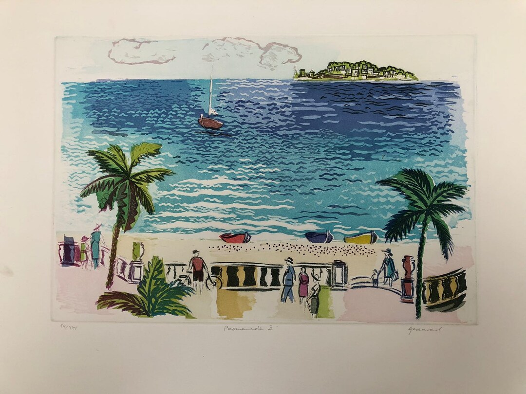 Gerard French, Unknown, Original Aquatint Etching, Ca.1980, Hand Signed ...