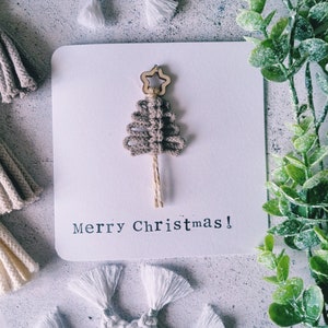 Macrame Christmas Tree Card, Keepsake Ornament, Boho Scandi - Etsy