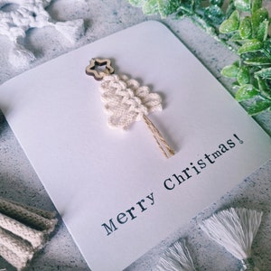 Macrame Christmas Tree Card, Keepsake Ornament, Boho Scandi - Etsy