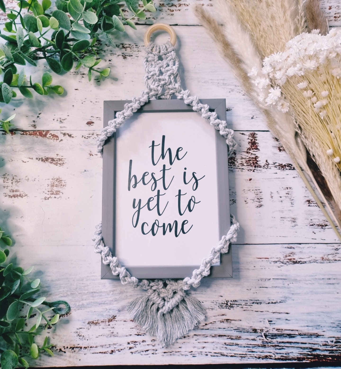 Macramé Photo Frame Hanger, Photo Frame, Photo Display, Macramé Wall ...