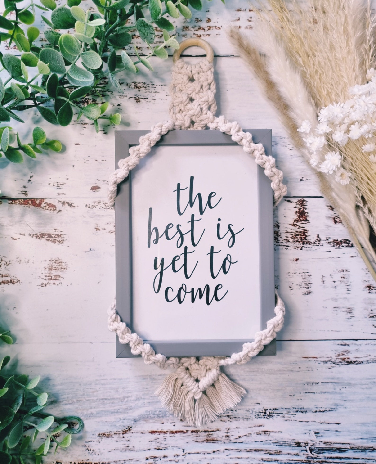 Macramé Photo Frame Hanger, Photo Frame, Photo Display, Macramé Wall ...