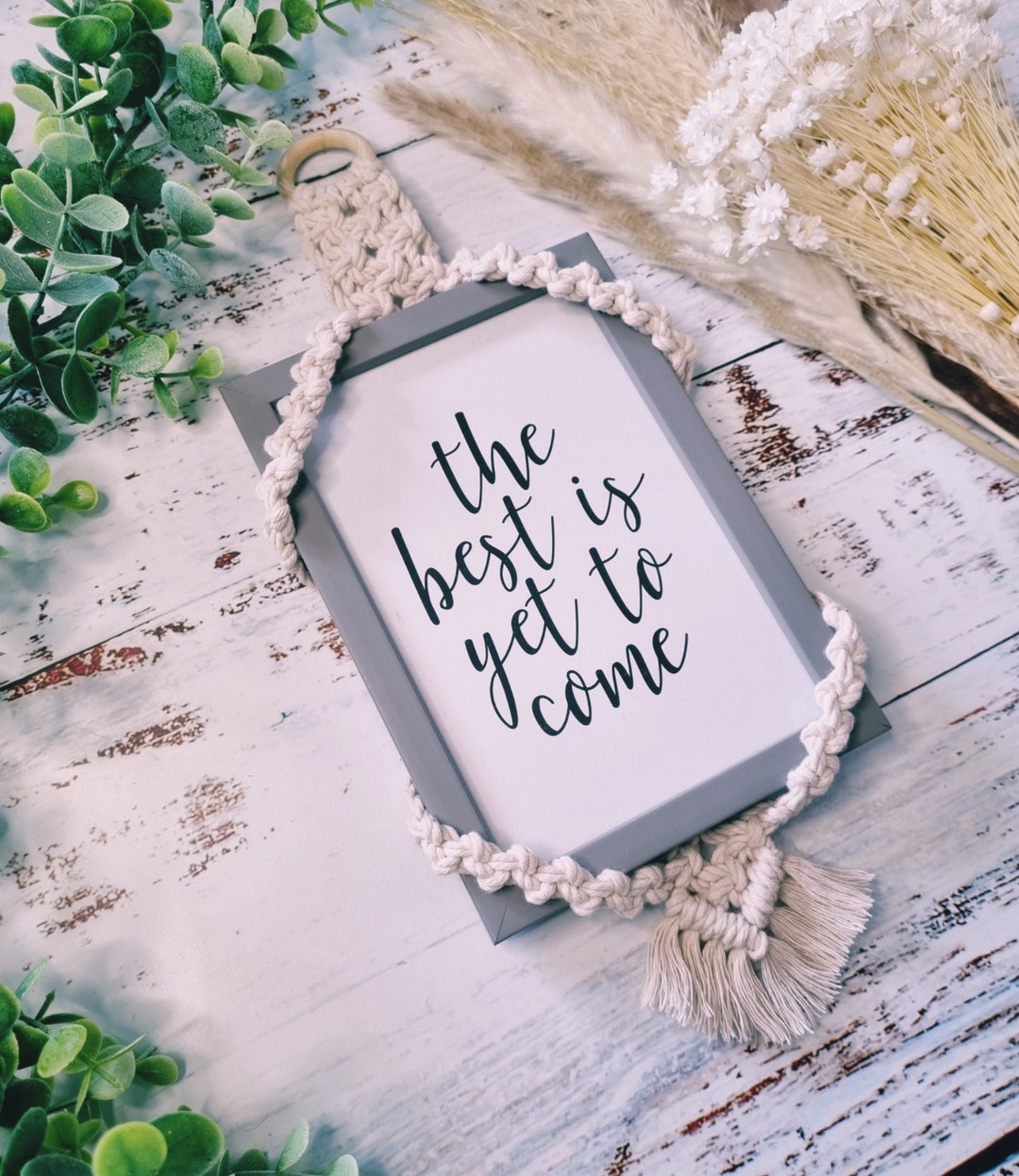 Macramé Photo Frame Hanger, Photo Frame, Photo Display, Macramé Wall ...