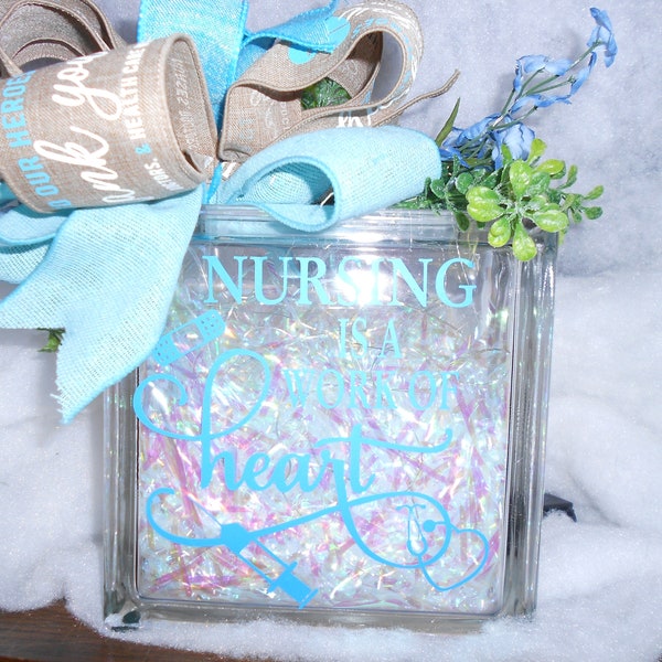 Nurse Glass Block - Etsy