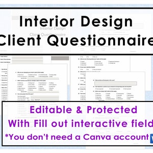 Vintage Interior Design Title Block Templates A2 / A3 / A4 8.5x11 ...