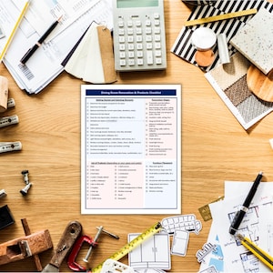 Dining Room Checklist Interior Design Checklist Dining Room | Etsy