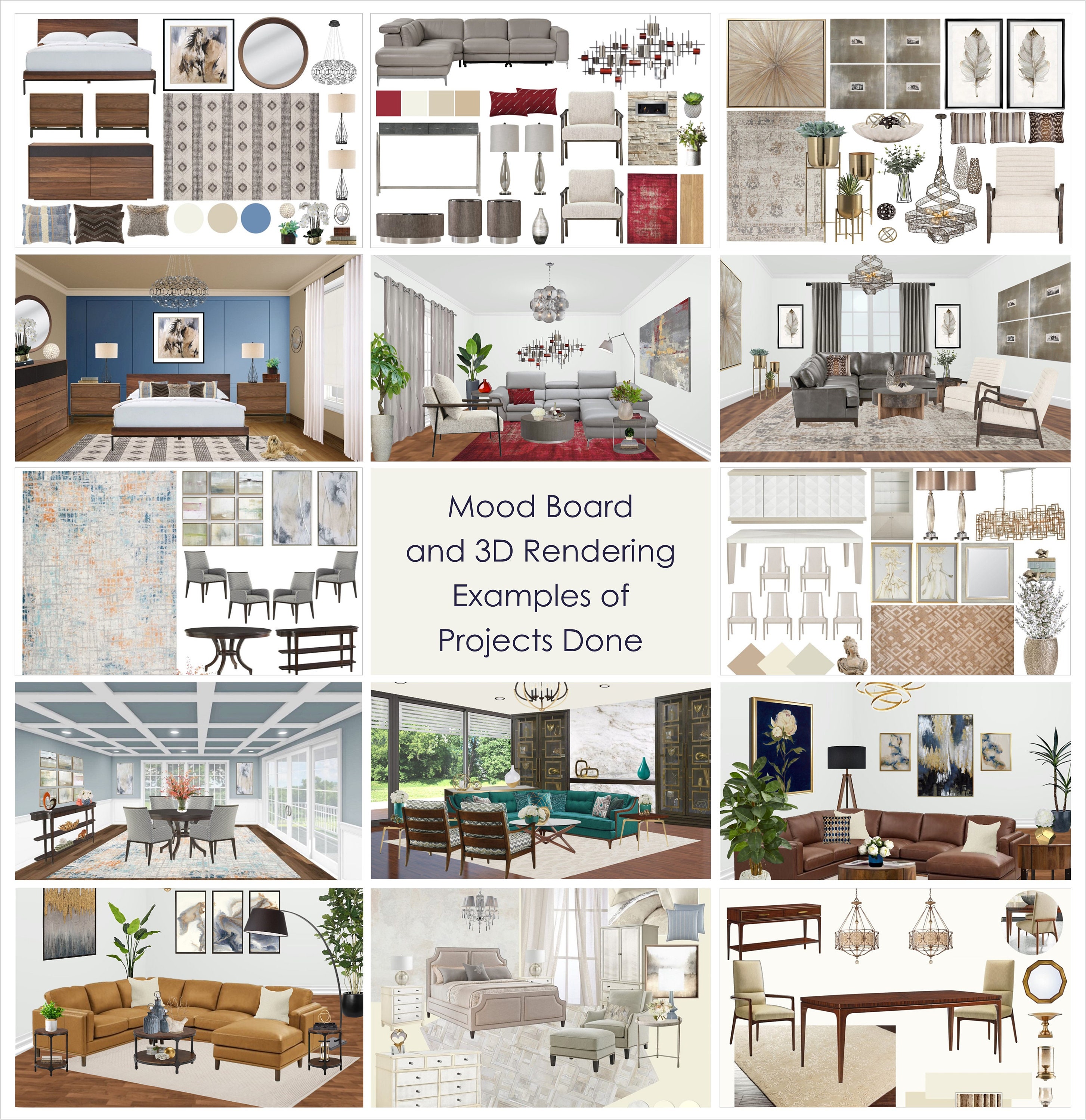 3-room Online Interior Design Service Room Layout. Custom Online ...