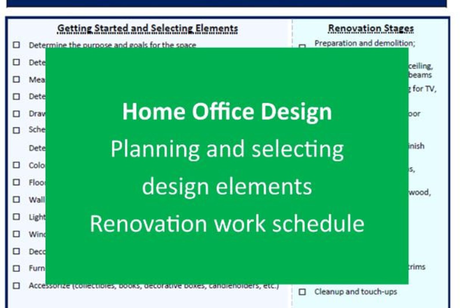 Office Design Checklist Interior Design Checklist Home Office ...