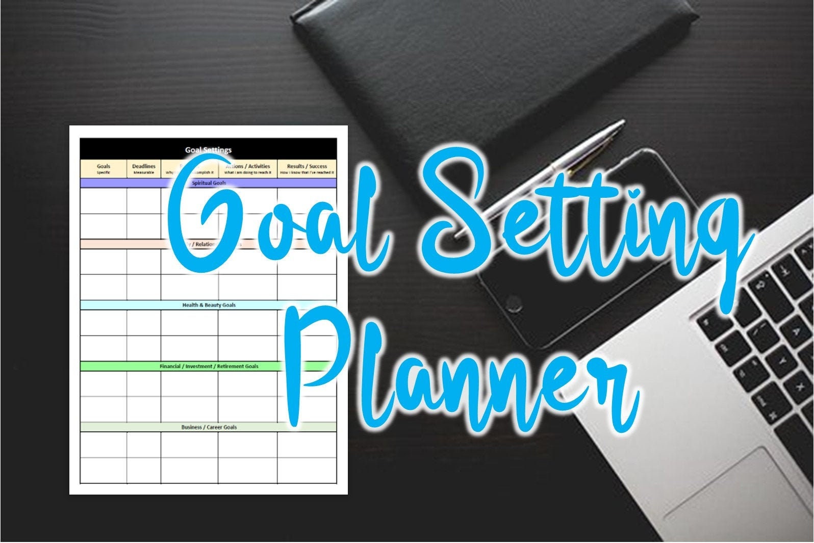 Personal Goal Setting Planner Printable Template, Goal Planning. Goal ...