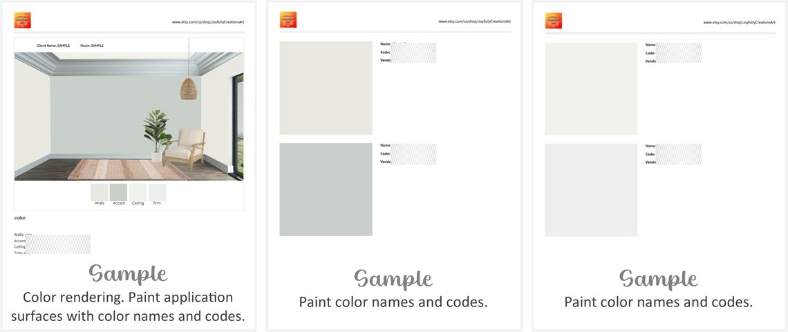 Interior Home Paint Colors. Personalized Custom-made Paint | Etsy