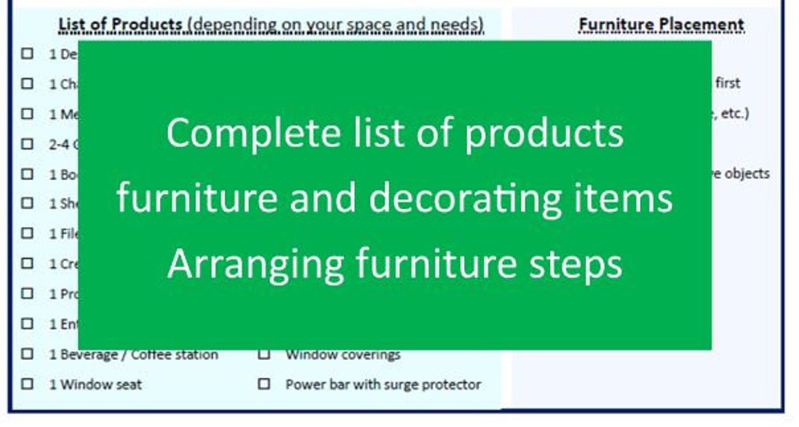 Office Design Checklist Interior Design Checklist Home Office ...