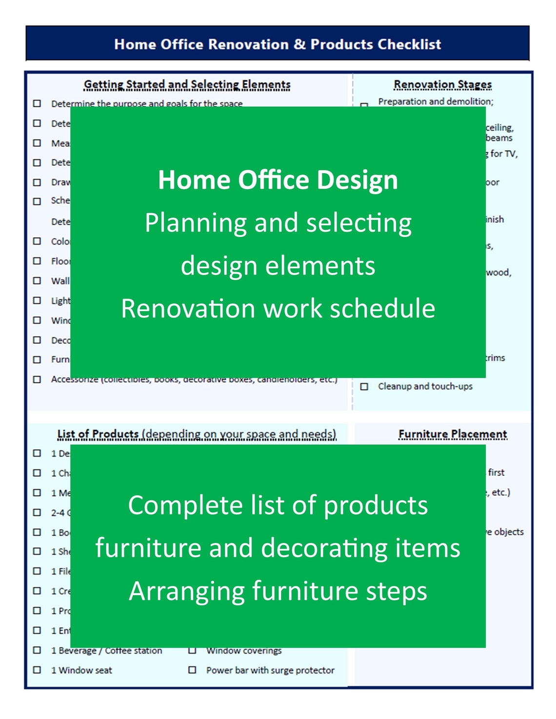 Office Design Checklist Interior Design Checklist Home Office ...