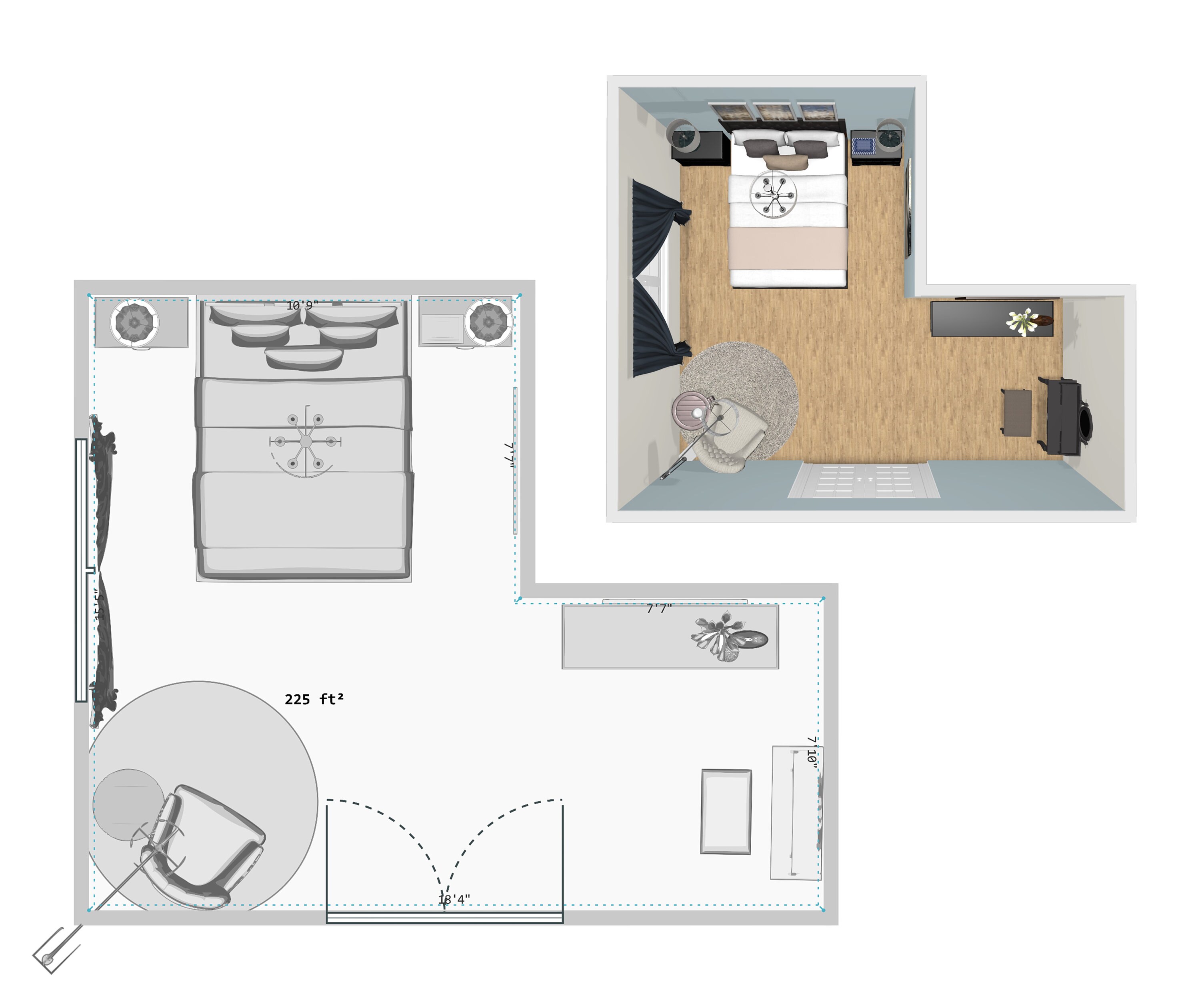 Space Planning and Furniture Arrangement, Interior Floor Plan Layout ...