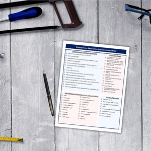 Dining Room Checklist Interior Design Checklist Dining Room | Etsy