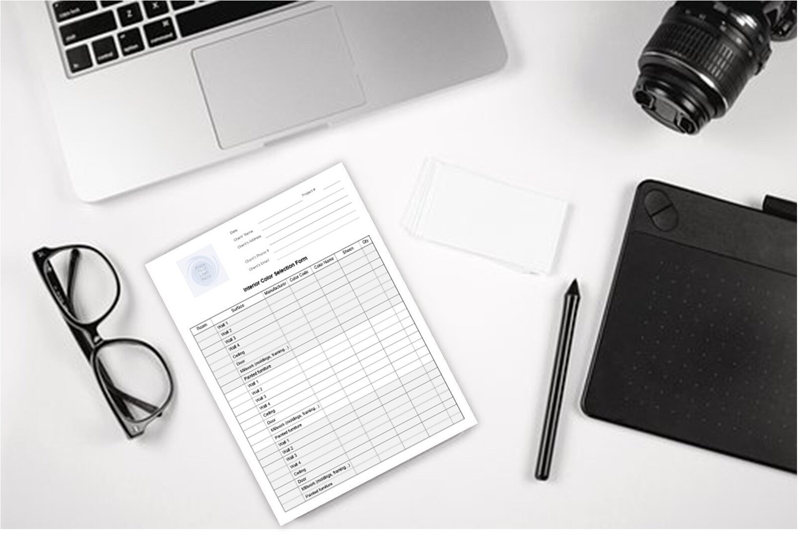 Interior Paint Color Selection Form. Color Tracker, Home Paint Color ...